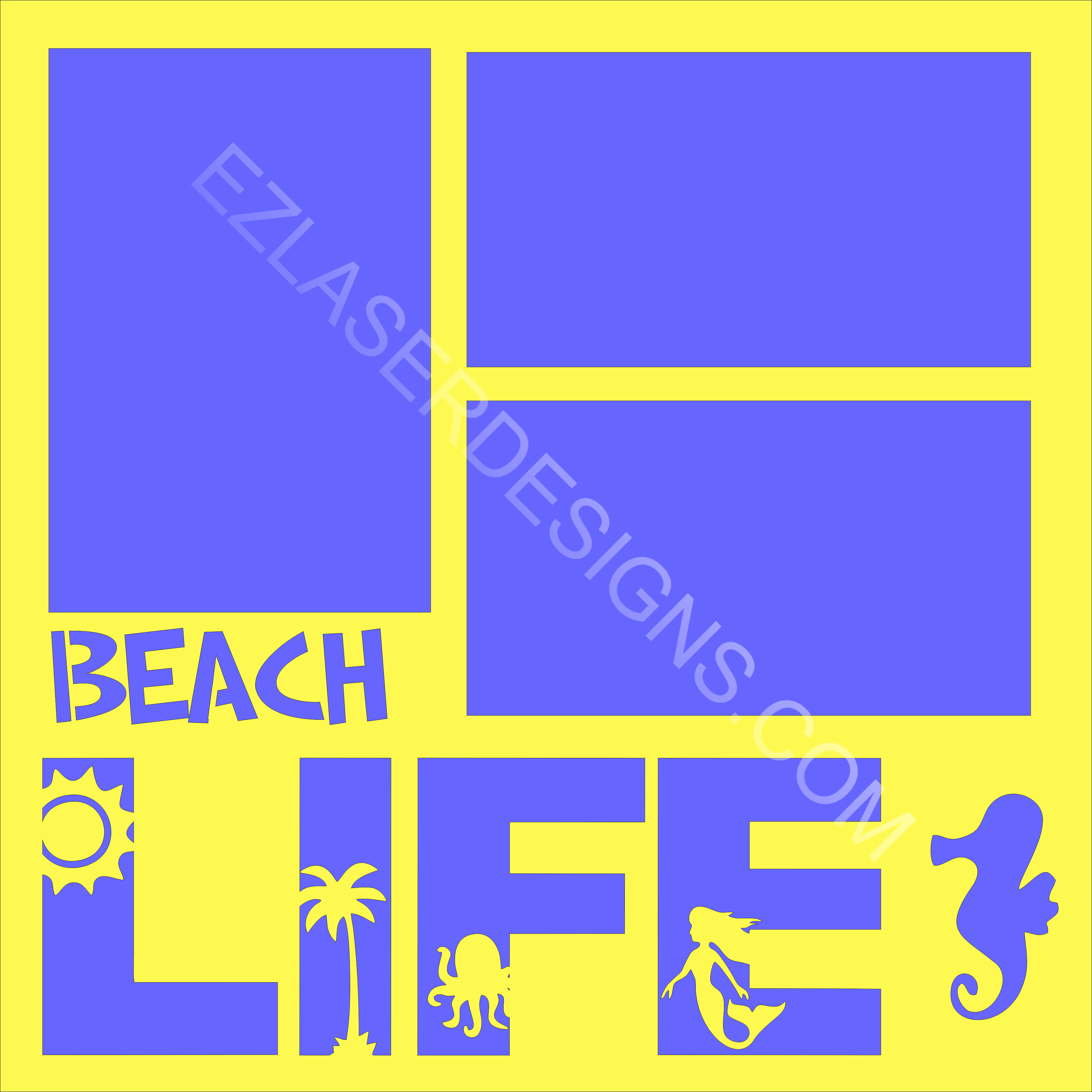 Beach Life Art: EZ Laser Designs