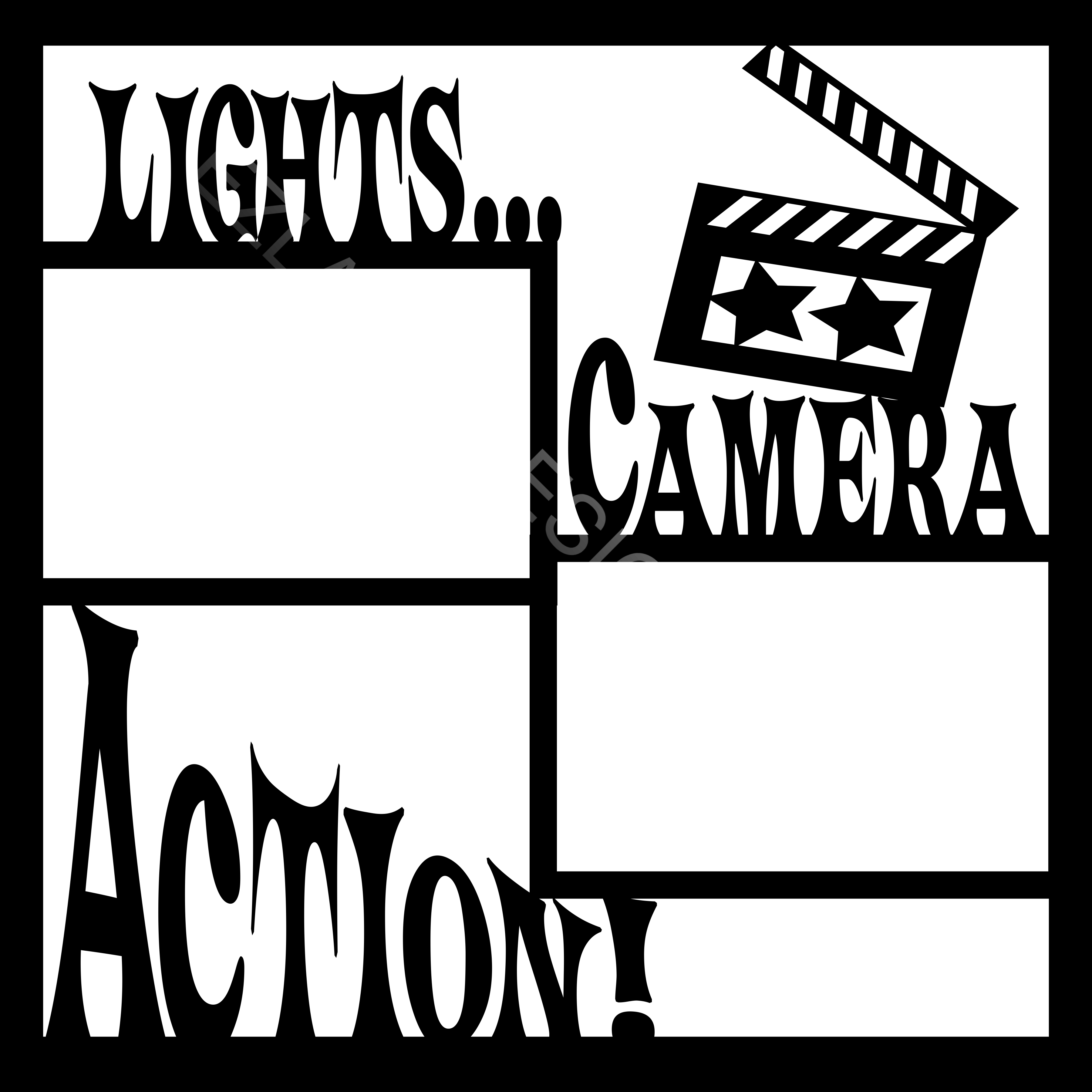 Lights Camera Action Clipart