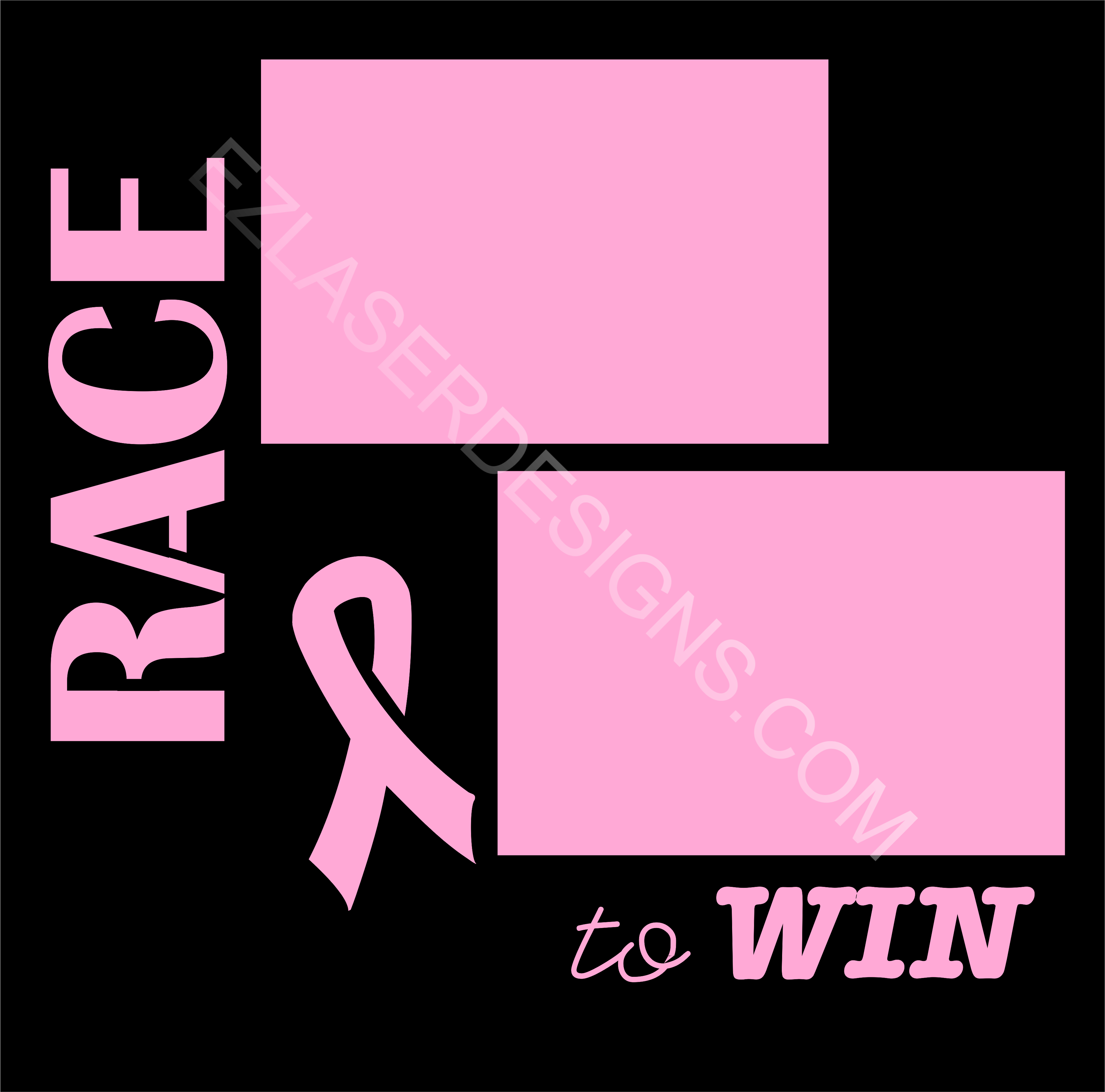 Race to Win Breast Cancer Ribbon: EZ Laser Designs