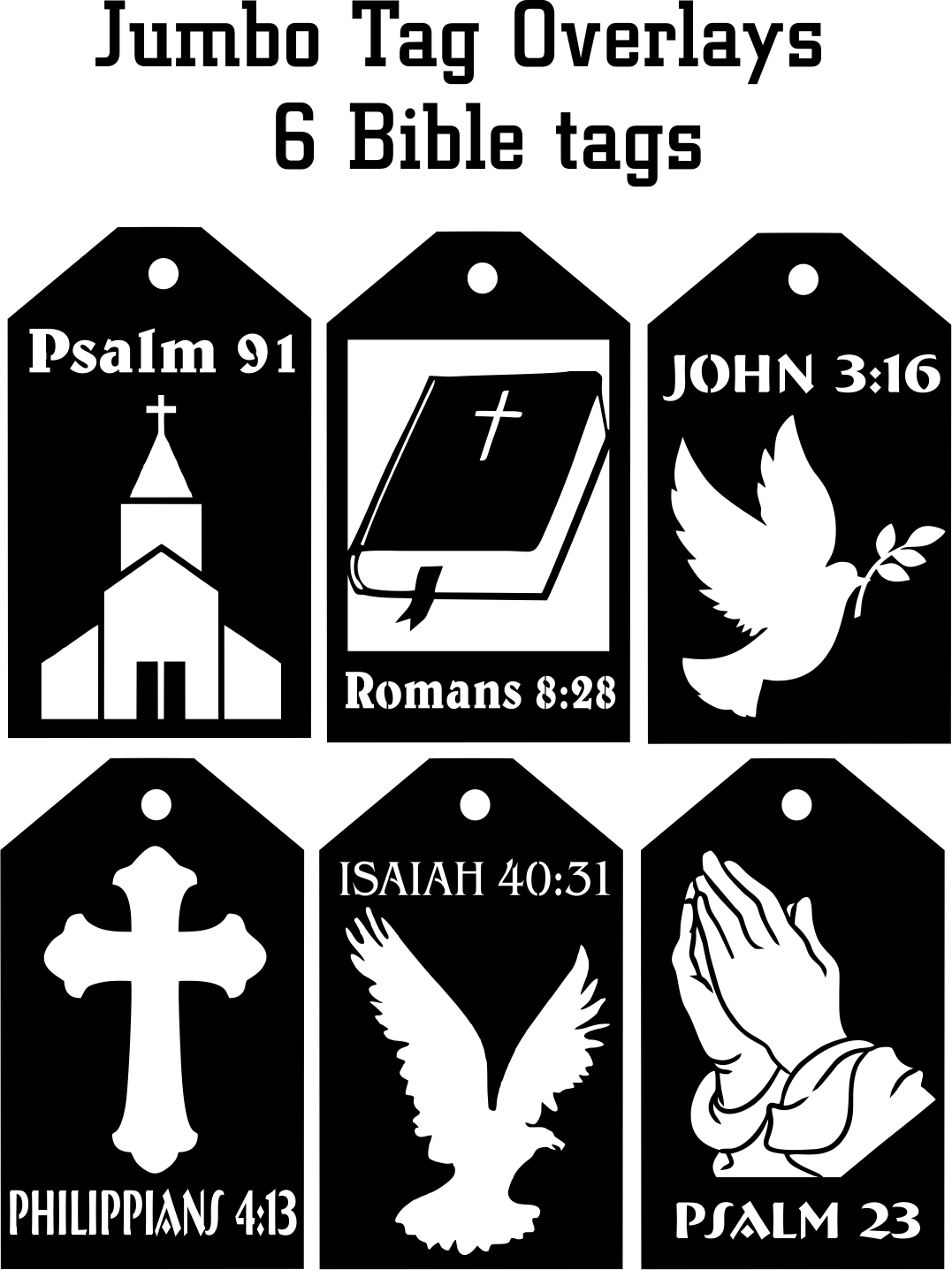 Jumbo Bible Tags: EZ Laser Designs