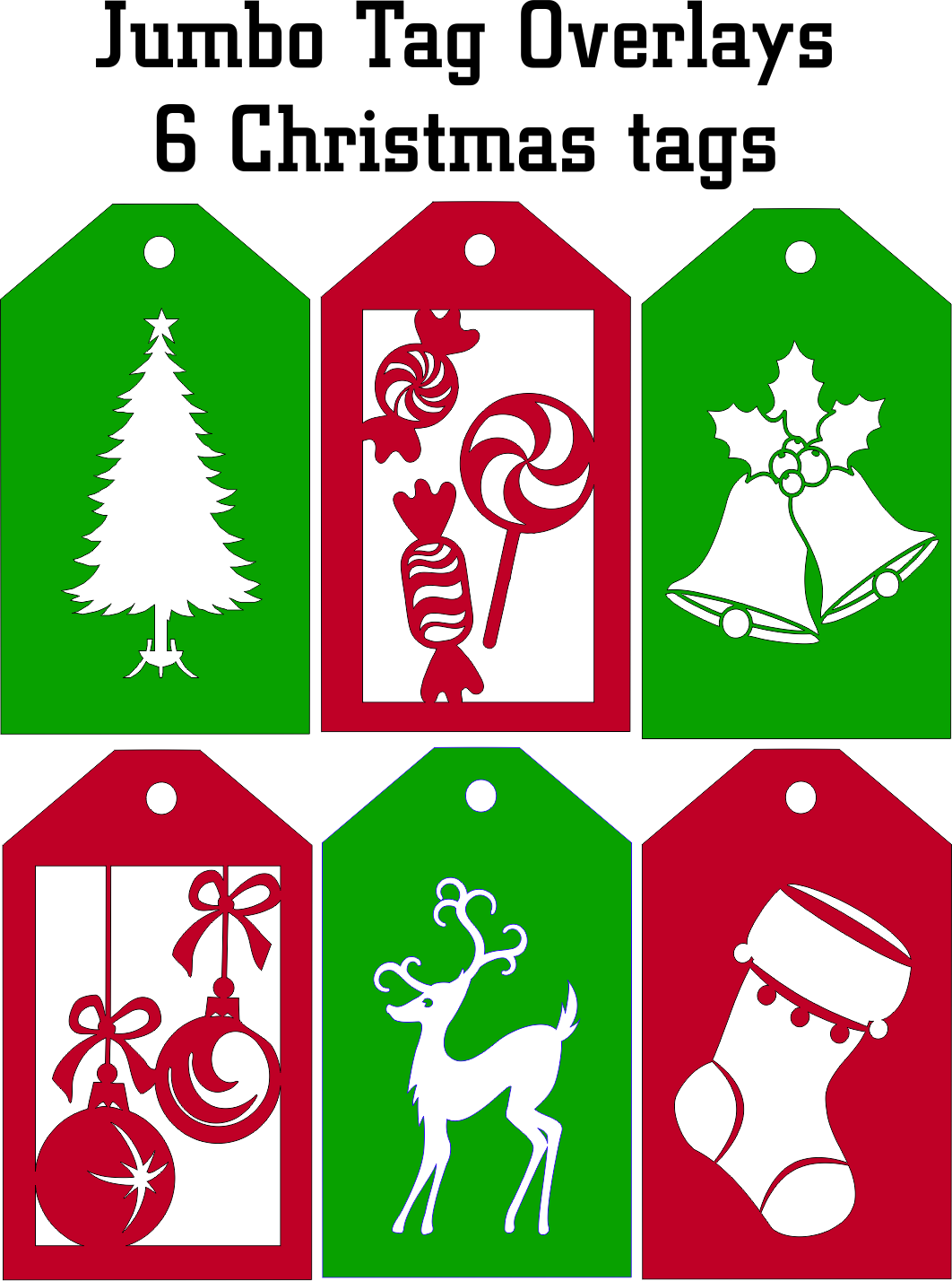 Jumbo Christmas Tags: EZ Laser Designs