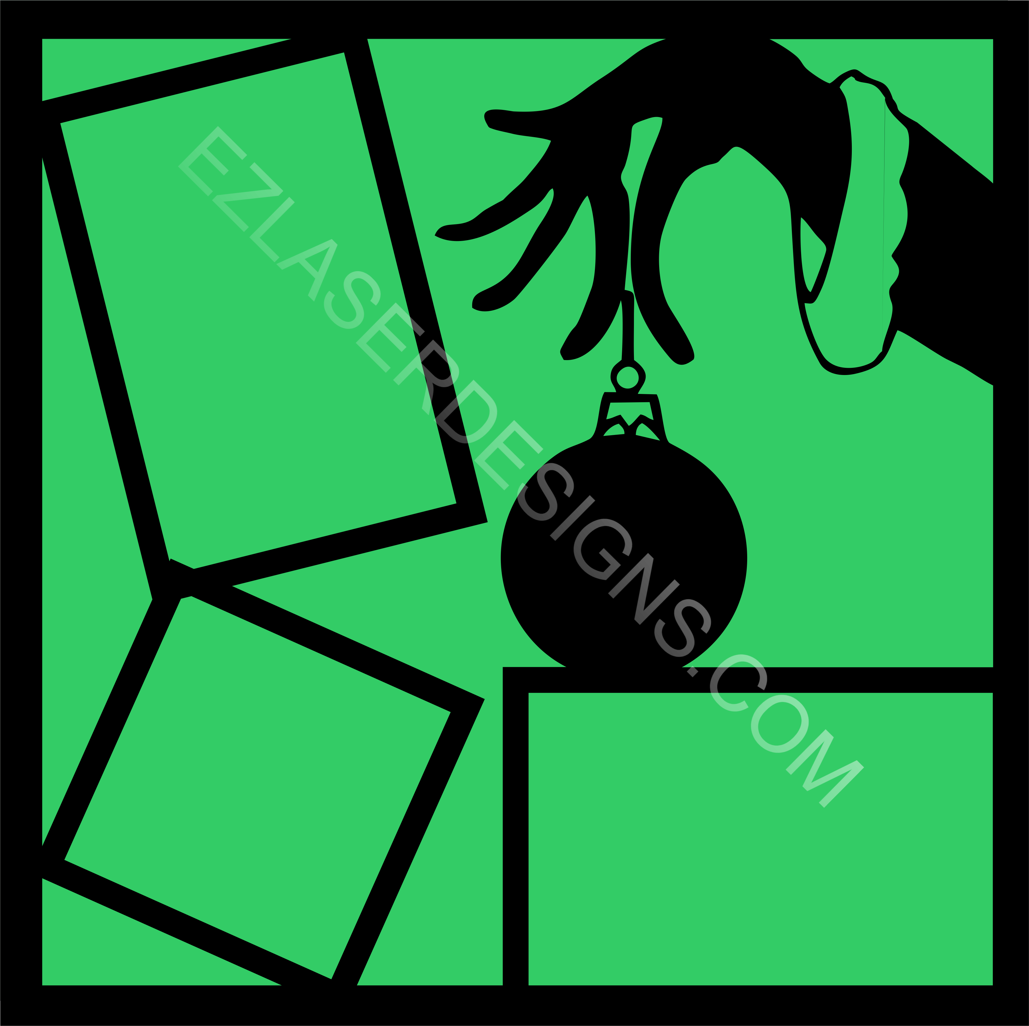 Grinchy Hand: EZ Laser Designs